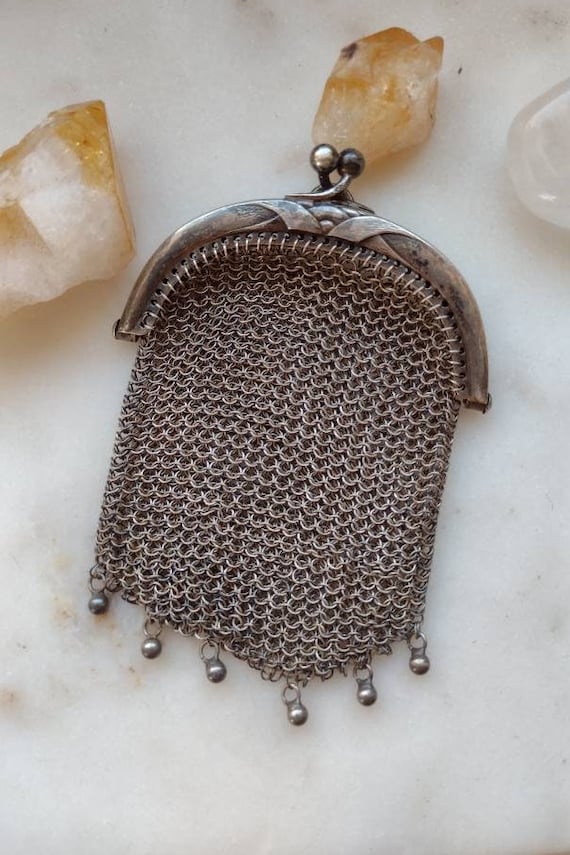Antique French coin wallet, mop wallet souvenir de La… - Gem