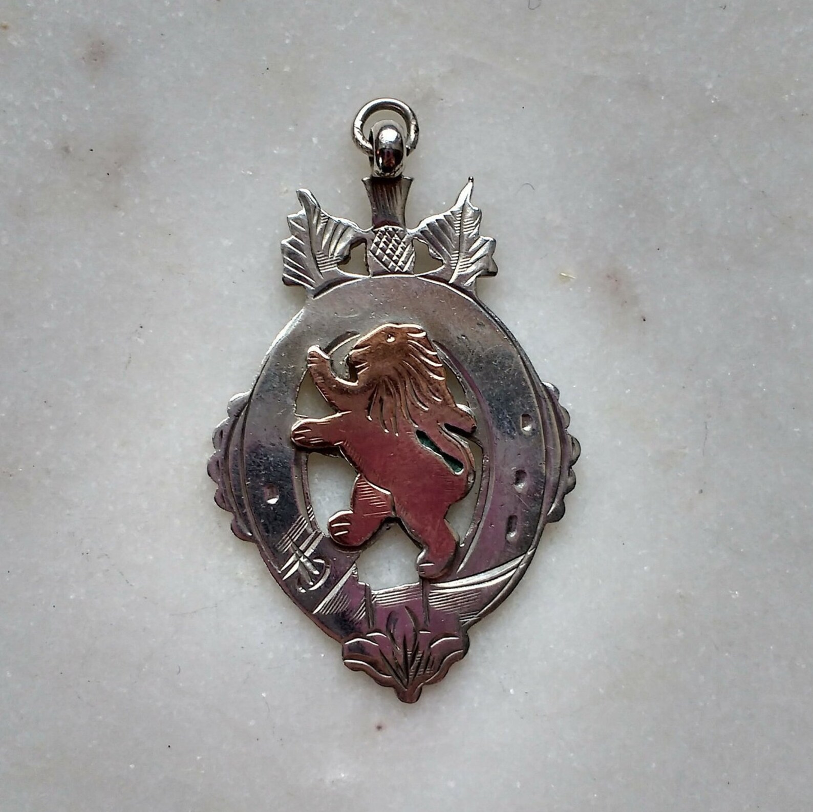 Rare Antique Rampant Lion Hallmarked Sterling Silver With Rose - Etsy