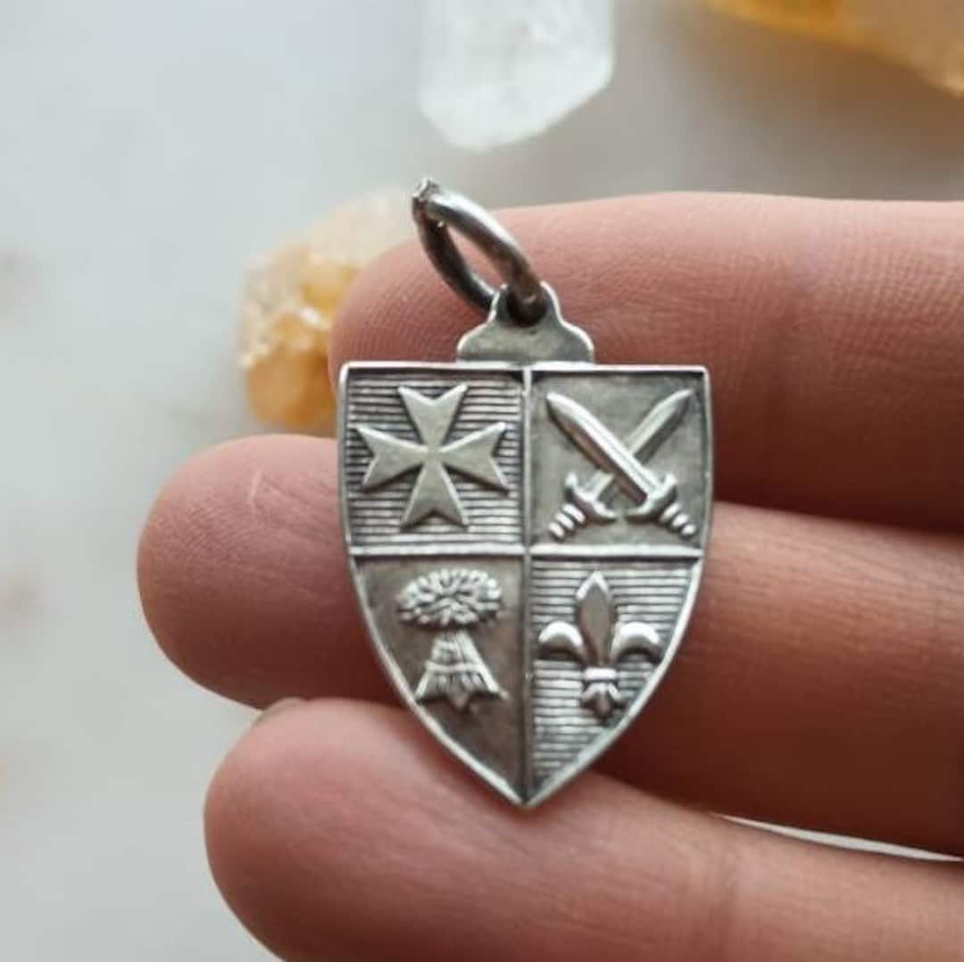 Cute Petite Midcentury 1950s Shield Crest Fob Medal Pendant in UK ...