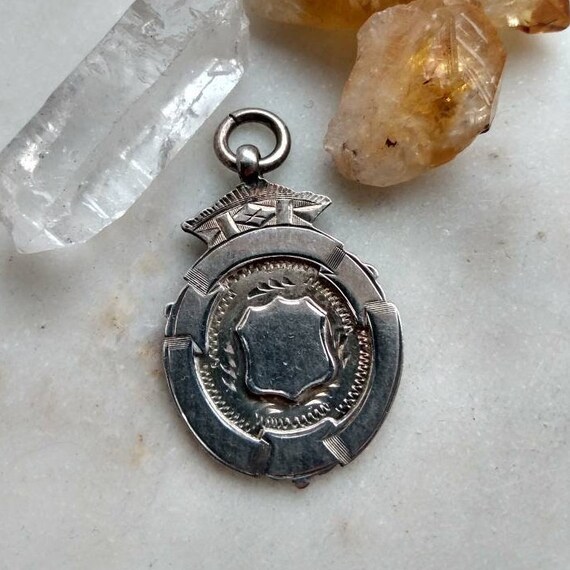 Classic Vintage UK Hallmarked Large Silver .925 Fob M… - Gem