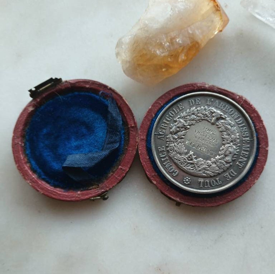 Gorgeous Antique French Silver Wine Medal in Original Box - Etsy