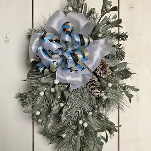 Frosted Pine Penguin Swag - Etsy