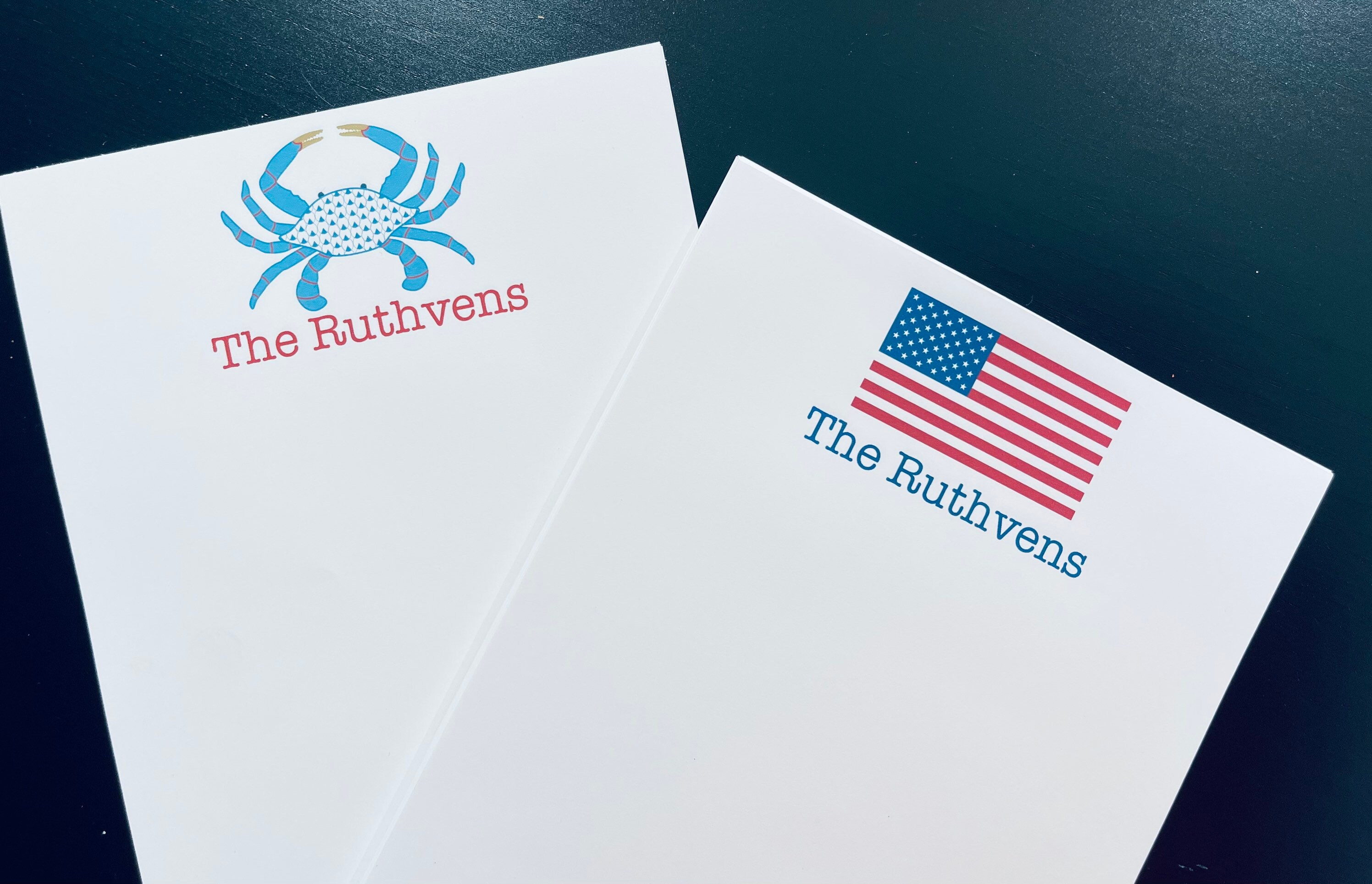 American Flag Notepad in Red White and Blue Personalized | Etsy