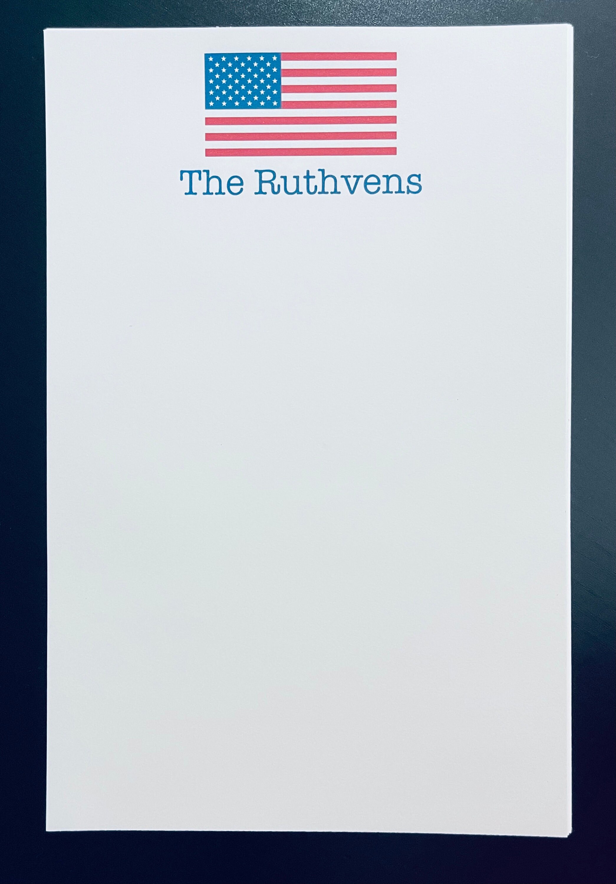 American Flag Notepad in Red White and Blue Personalized | Etsy