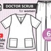 Complete NURSE SCRUBS PDF Sewing Pattern for Women & Youtube - Etsy