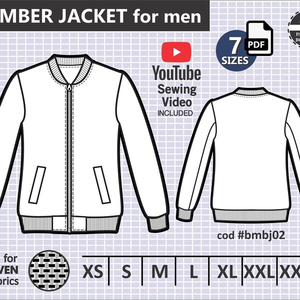 Bomber Jacket Pattern - Etsy