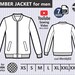 JACKET for Men PDF Sewing Pattern & Youtube Video / Bomber Jacket for ...