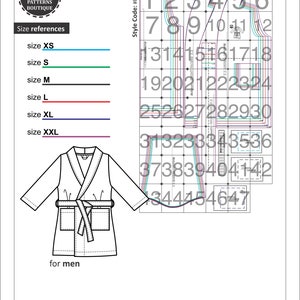 Shawl Collar BATHROBE for Men PDF Sewing Pattern & Youtube Video ...
