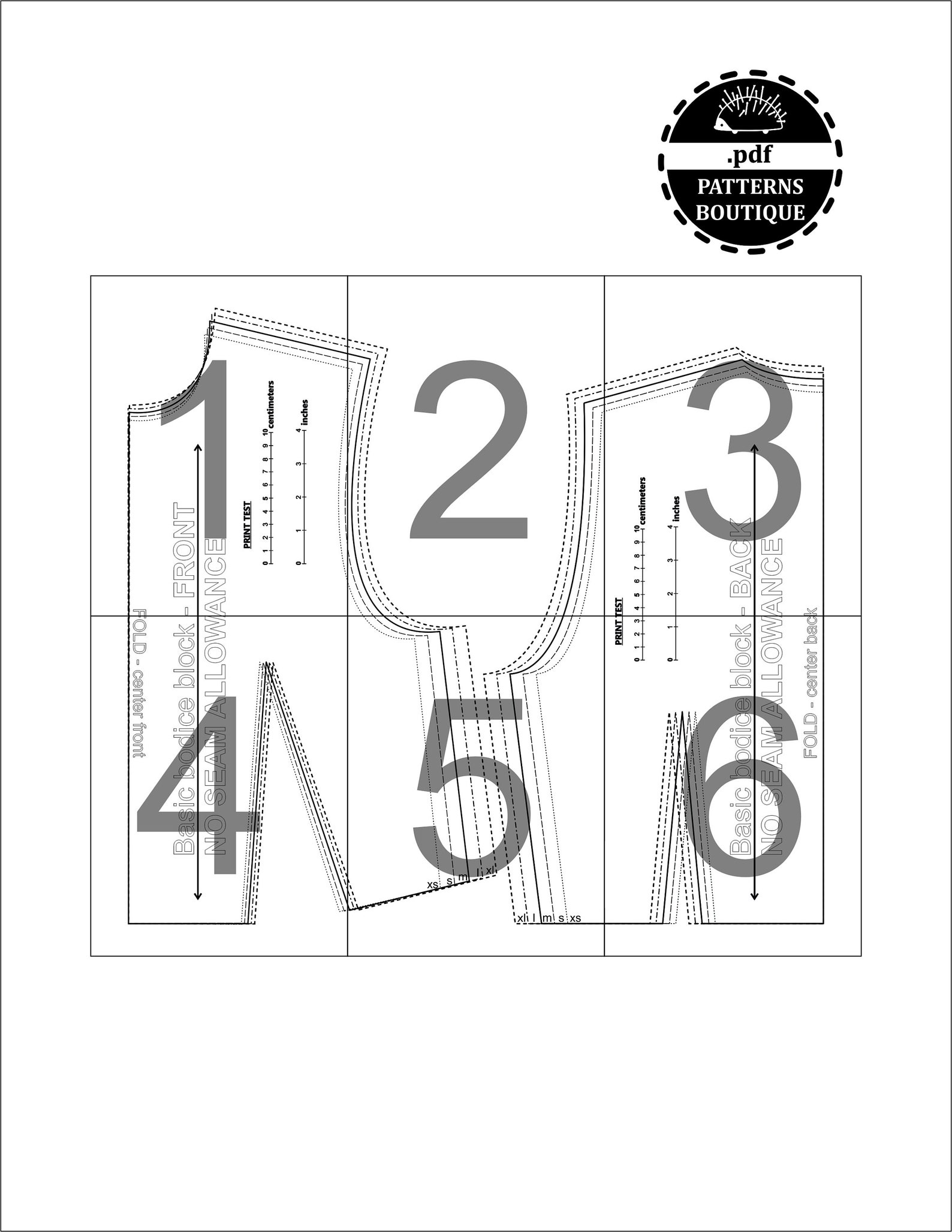 Basic BODICE BLOCK & SLEEVE Bodice Sloper 2 in 1 / Pdf | Etsy