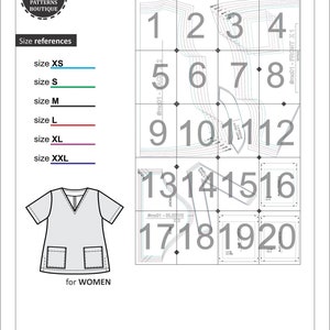 NURSE SCRUBS Tunic / PDF Sewing Pattern for Women & Youtube - Etsy