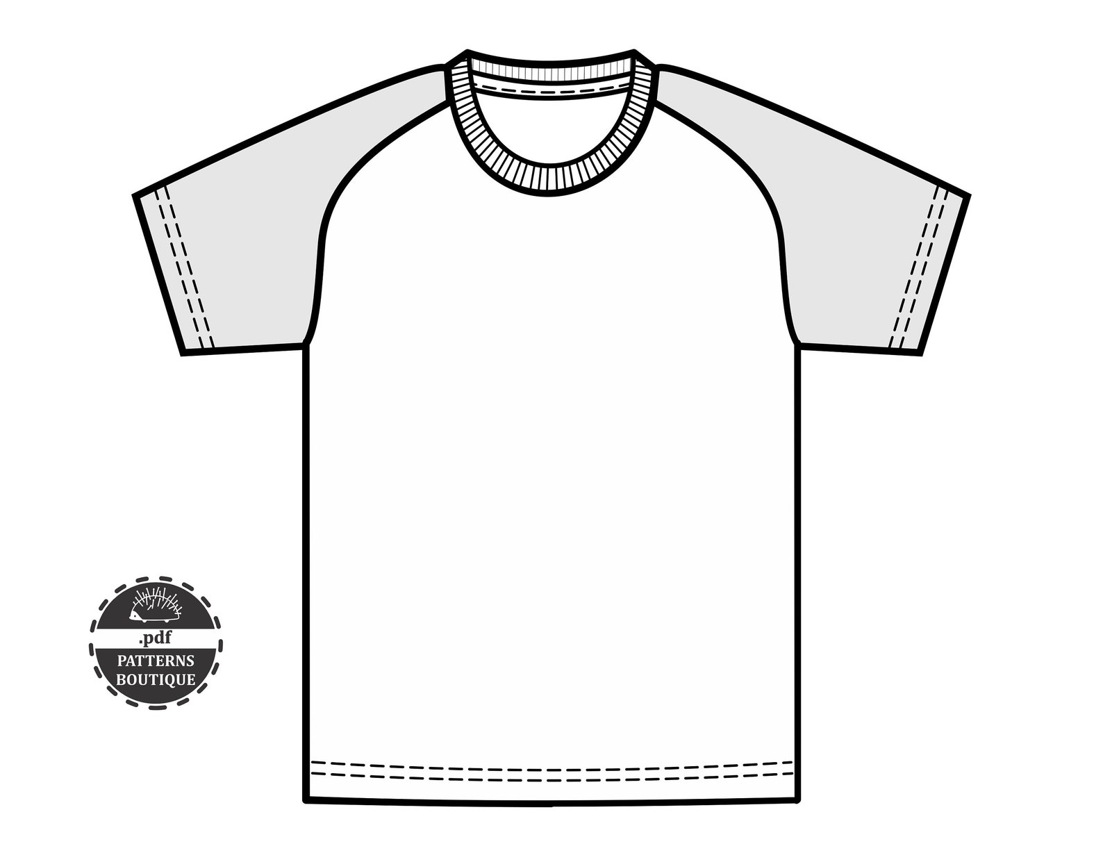 CAMISETA PDF patrón de costura: HOMBRE. Camiseta manga Raglan | Etsy