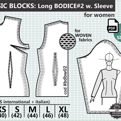 Basic SKIRT Block / Sloper Pdf Sewing Pattern / Basic - Etsy