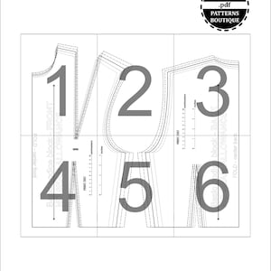 Basic BODICE BLOCK & SLEEVE Bodice Sloper 2 in 1 / Pdf Sewing Pattern ...