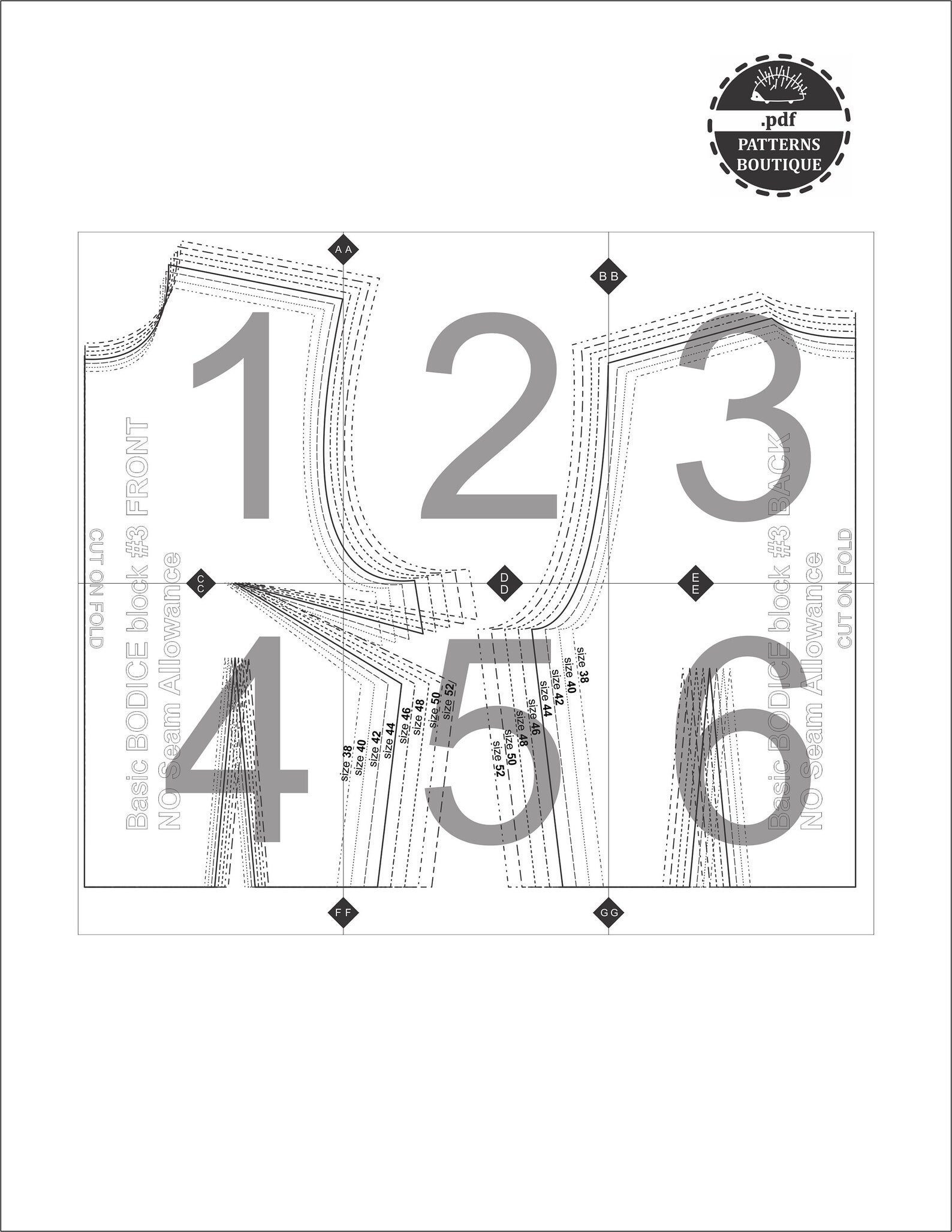 BODICE Block & Sleeve / PDF Sewing Pattern / Basic Bodice | Etsy