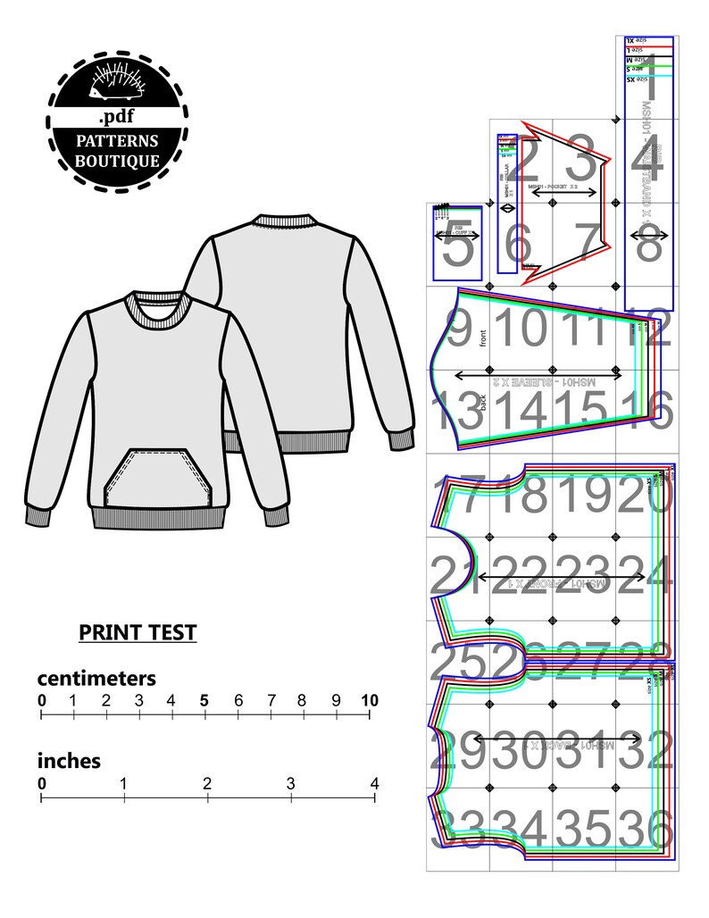 Sweatshirt and Sweatpants for Men / PDF Sewing Pattern / 5 | Etsy
