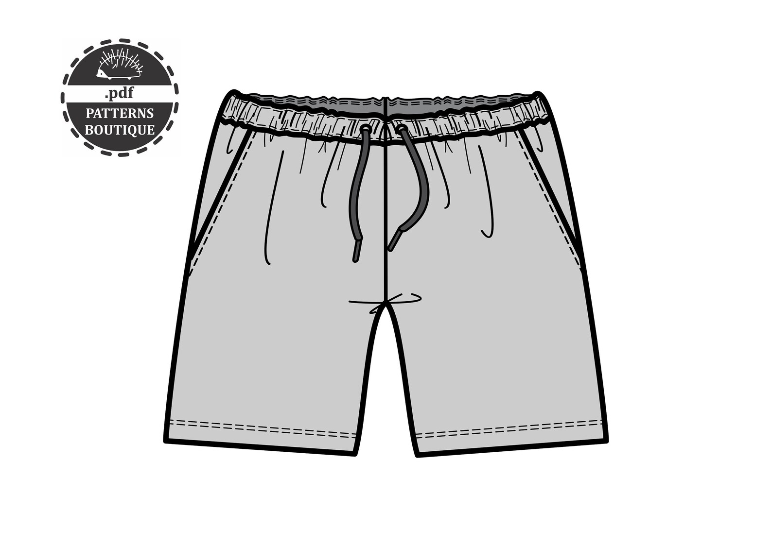 WORKOUT SHORTS for Men PDF Sewing Pattern & Youtube Video / - Etsy