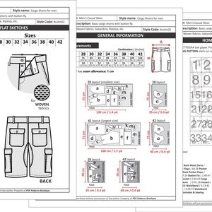 CARGO SHORTS for Men PDF Sewing Pattern and (Download Now) - Etsy
