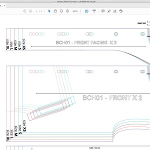 VARSITY JACKET PDF Pattern Download for Men Youtube Sewing Video / 5 ...