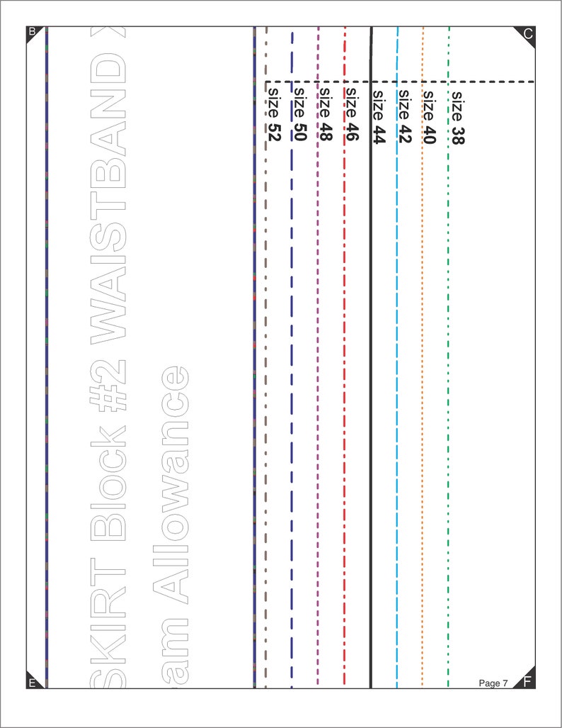 Basic SKIRT Block / Sloper Pdf Sewing Pattern / Basic - Etsy