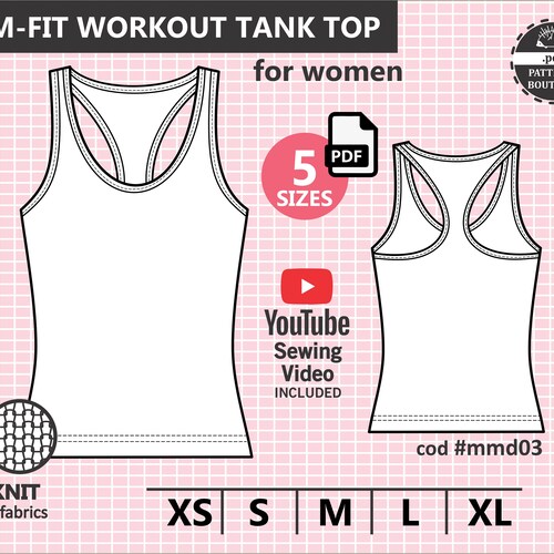 Tank Top Pattern Pdf / Sewing Pattern for Women With Sewing - Etsy Canada
