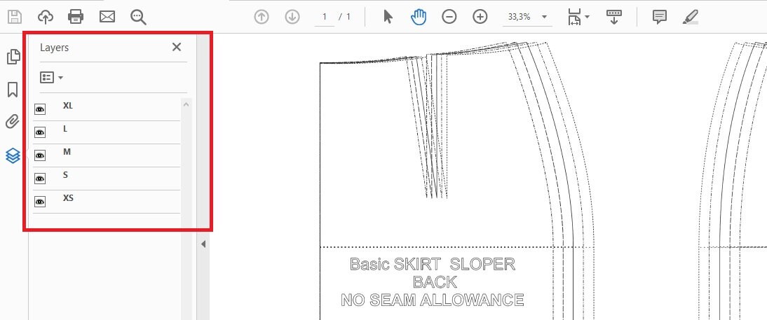 Basic SKIRT Block / Sloper Pdf Sewing Pattern / Basic - Etsy