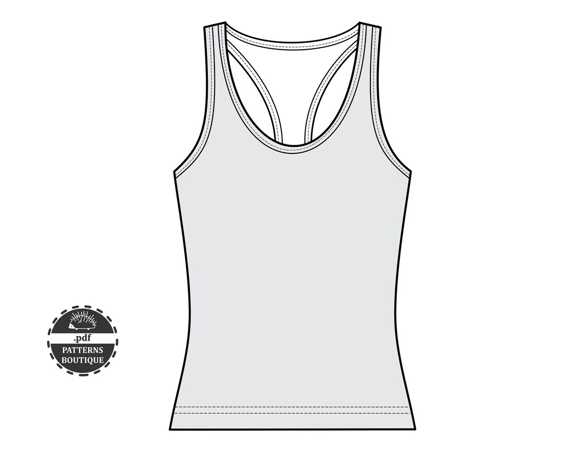 TANK TOP for Women PDF Sewing Pattern Slim Fit Workout | Etsy Canada