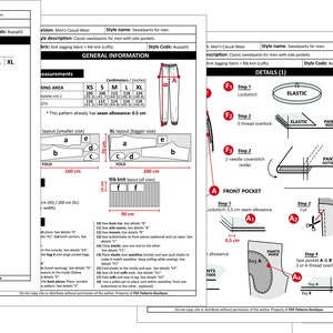 Zip up HOODIE and SWEATPANTS PDF Sewing Pattern / Sewing Patterns for ...