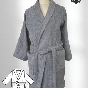 Shawl Collar BATHROBE for Men PDF Sewing Pattern & Youtube Video / Sizes From Xs to Xxl PDF ...