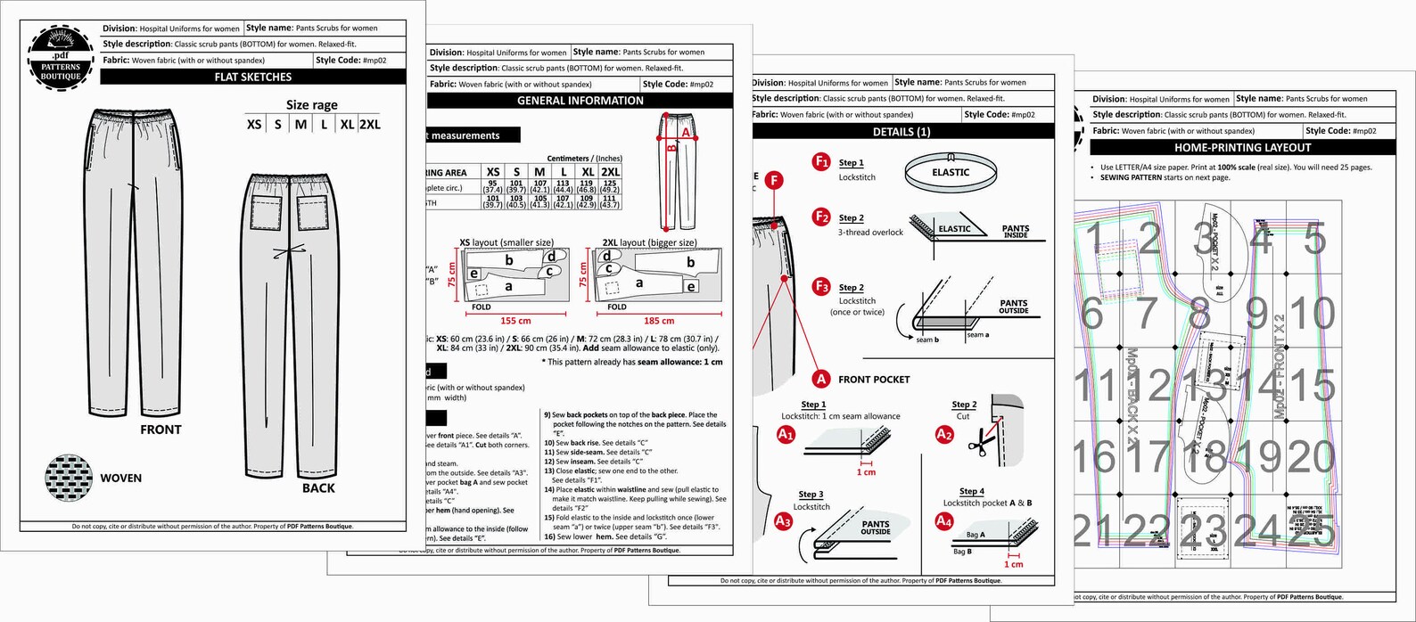DOCTOR SCRUBS. PDF Sewing Pattern. Healthcare Uniform. All - Etsy Australia