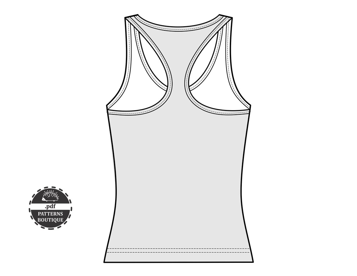 TANK TOP for Women PDF Sewing Pattern Slim Fit Workout - Etsy