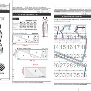 STRAP DRESS / PDF Sewing Pattern for Women / Summer Dress: Xs - Etsy