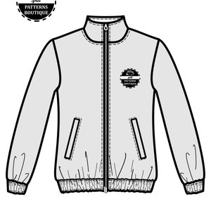 ZIP up Jacket / PDF Sewing Pattern for MEN. Sizes: S to Xl / Pattern ...