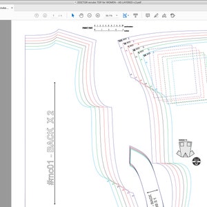 NURSE SCRUBS Tunic / PDF Sewing Pattern for Women & Youtube Sewing ...