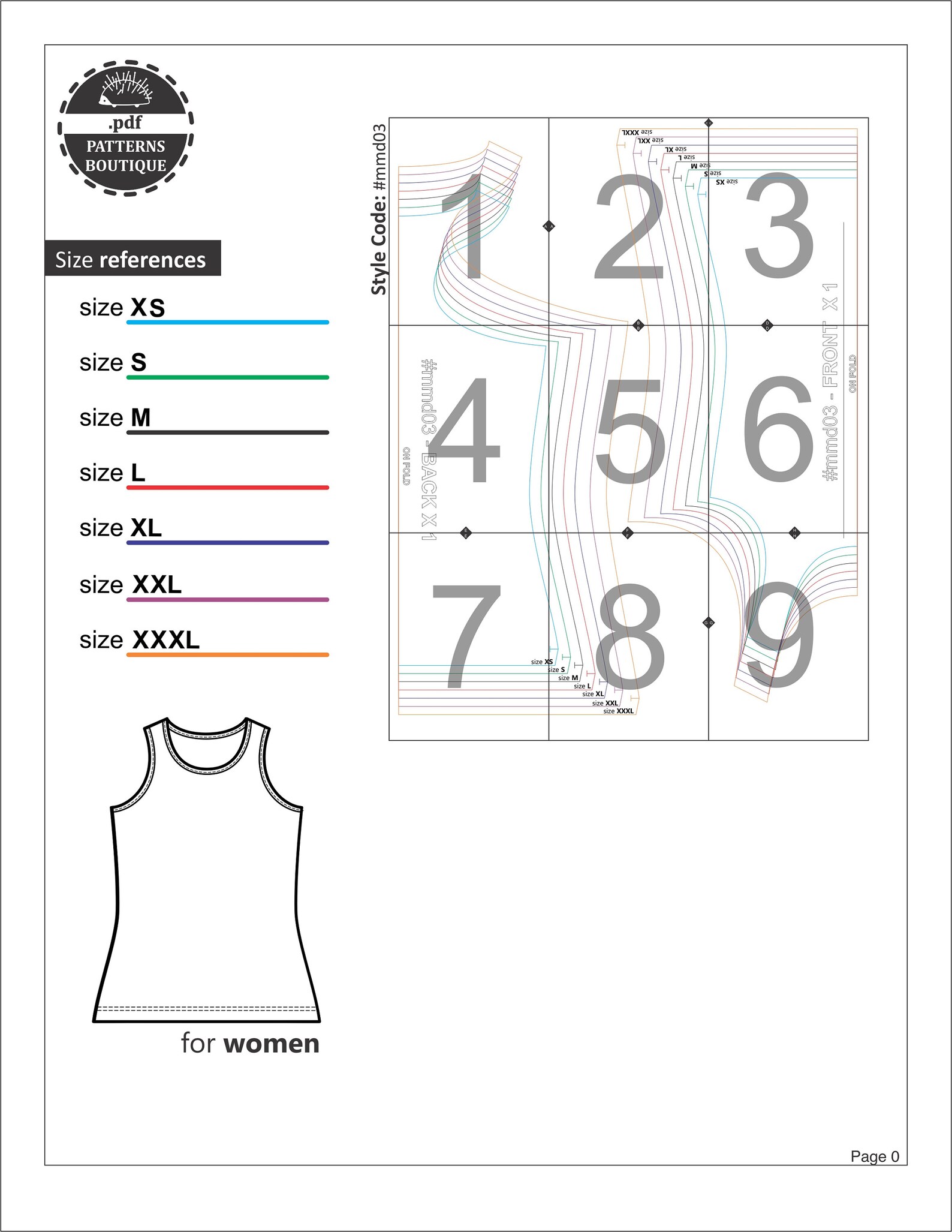 TANK TOP for Women PDF Sewing Pattern Slim Fit Workout - Etsy