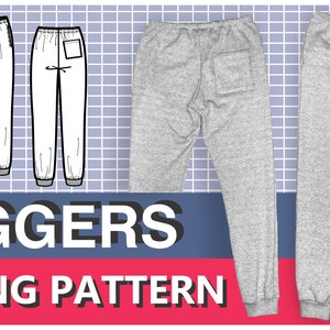 JOGGERS / SWEATPANTS for Men. PDF Sewing Pattern / Sizes From Xs to 2xl ...