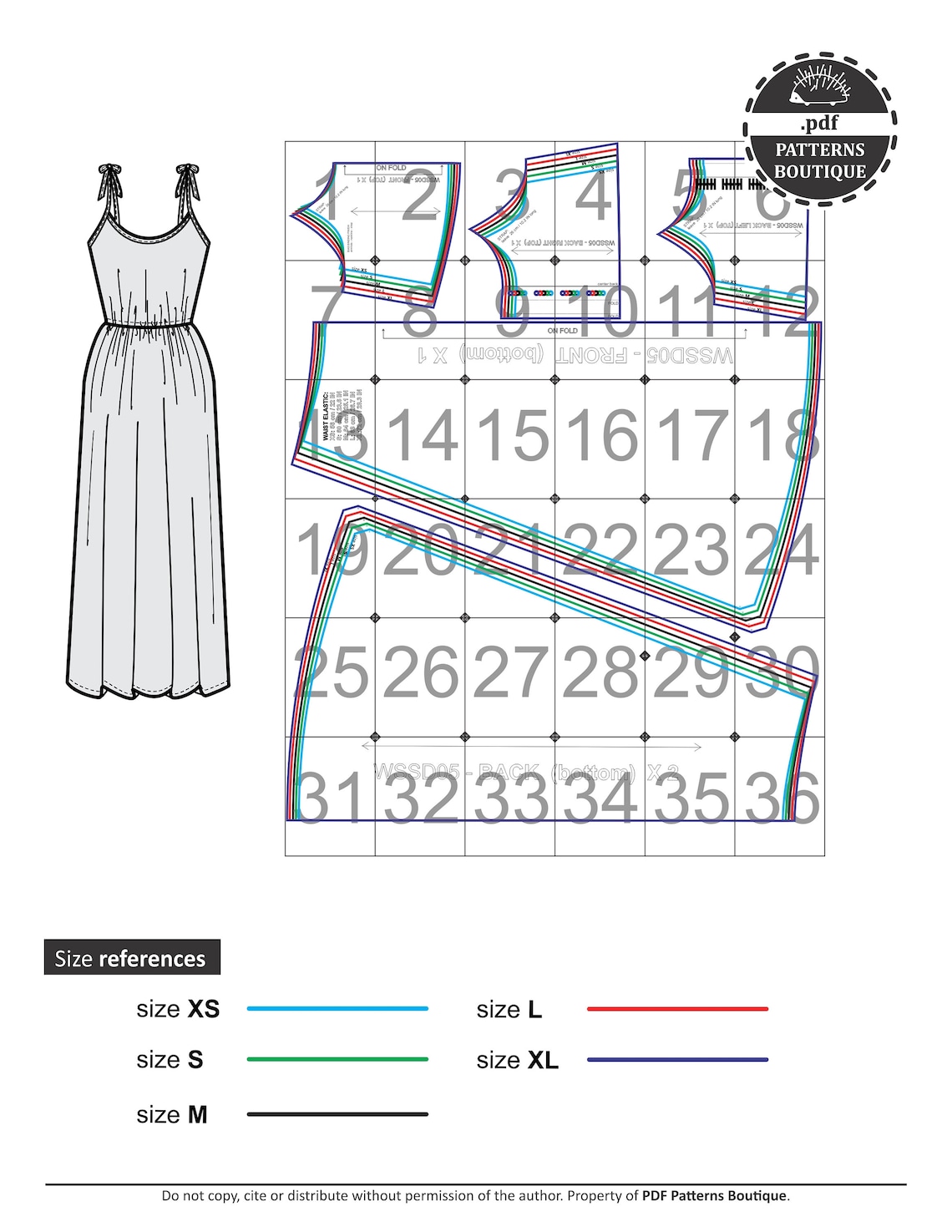 STRAP DRESS / PDF Sewing Pattern for Women / Summer Dress: Xs - Etsy