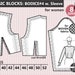 Basic BODICE BLOCK X 2 & SLEEVE 8 Sizes / Pdf Sewing Pattern / Basic ...