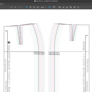 Basic SKIRT Block / Sloper Pdf Sewing Pattern / Basic Straight Skirt ...