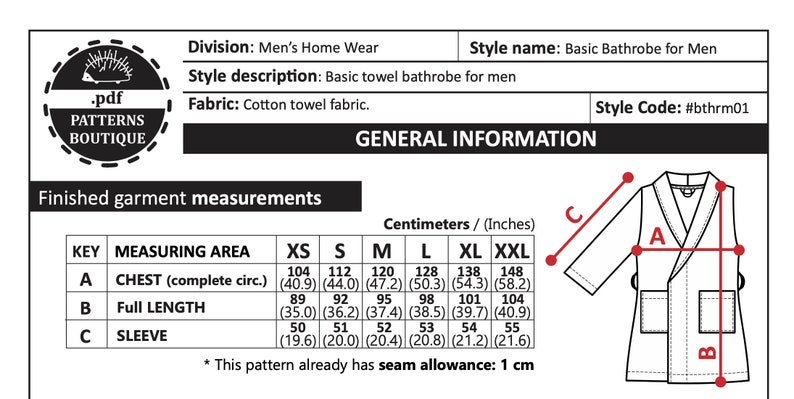 Shawl Collar BATHROBE for Men PDF Sewing Pattern & Youtube - Etsy