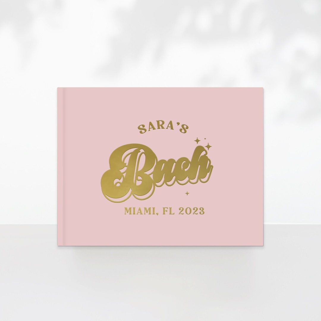 Retro Bachelorette Album / Bridal Shower Guest Book / Scrapbook / Real ...