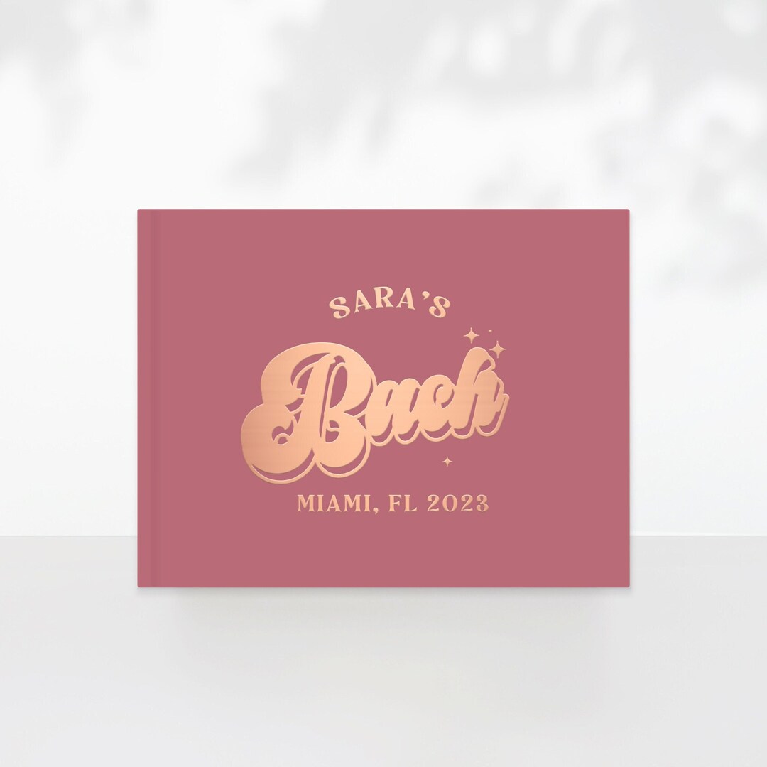 Retro Bachelorette Album / Bridal Shower Guest Book / Scrapbook / Real ...