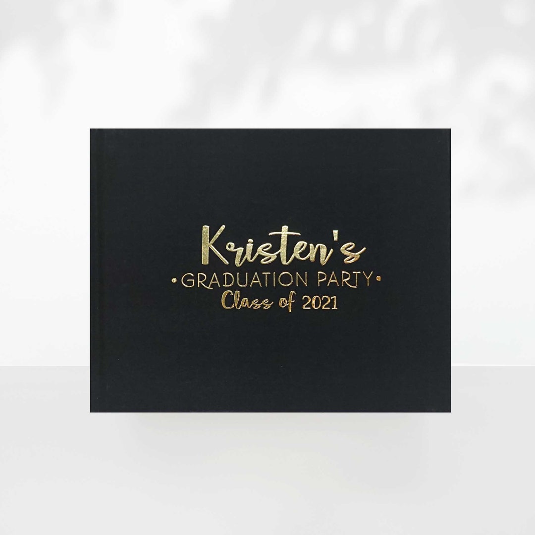 Custom College Graduation Guest Book, High School Open House Sign In ...