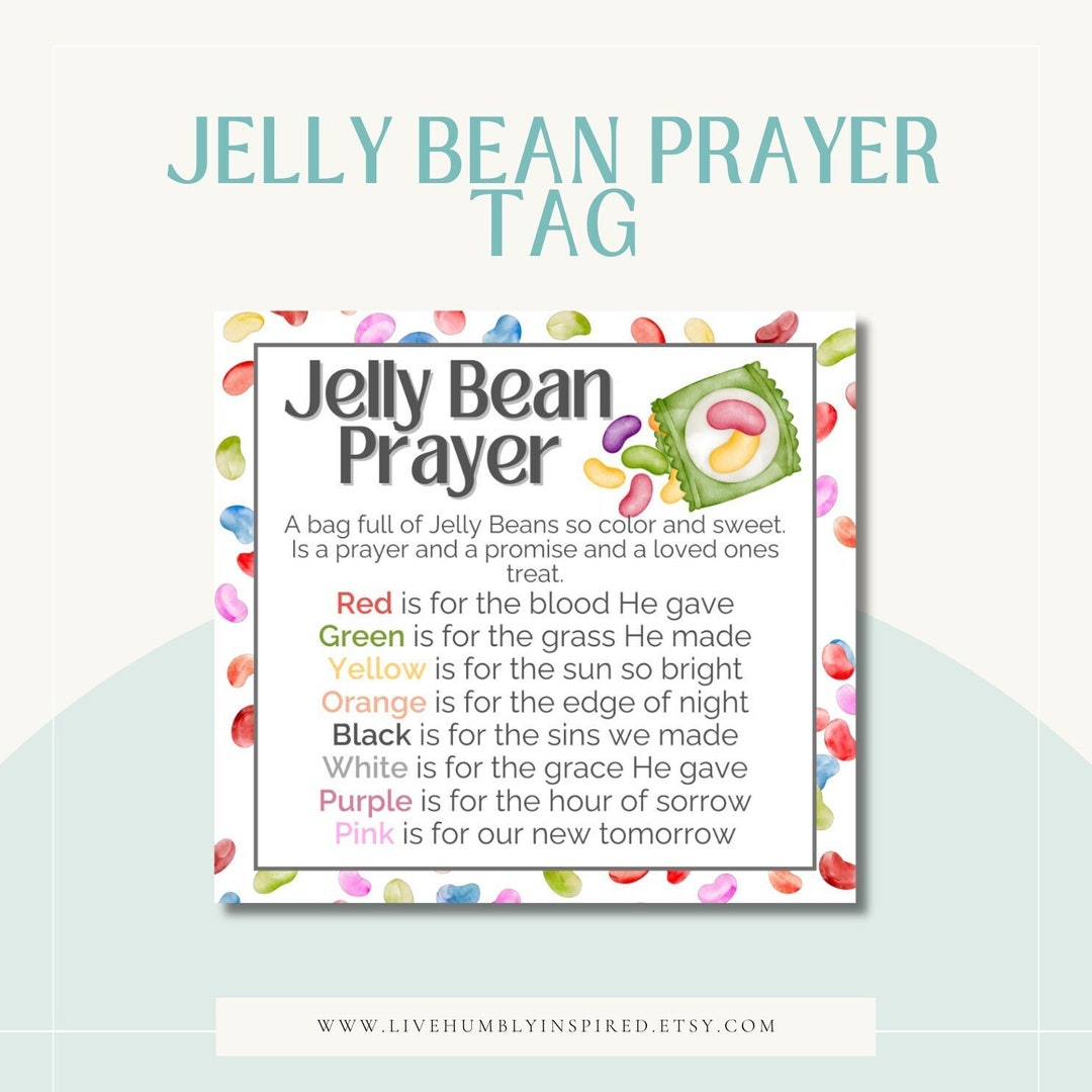 Jelly Bean Prayer Tag Download and Printable Teach the Easter ...