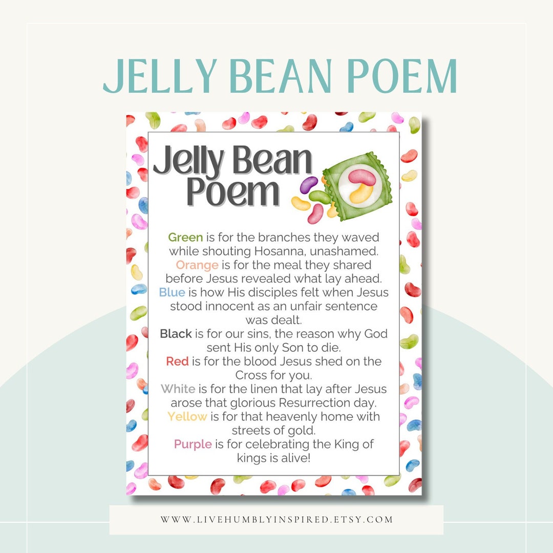 Jelly Bean Poem Handout Download and Print Teach the Easter ...