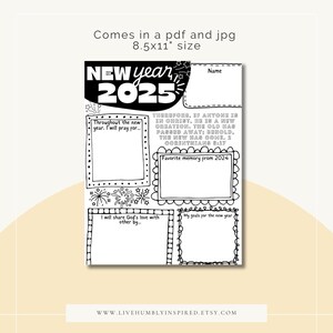 Happy New Year Religious Printable Sheet for Sunday School, Church ...