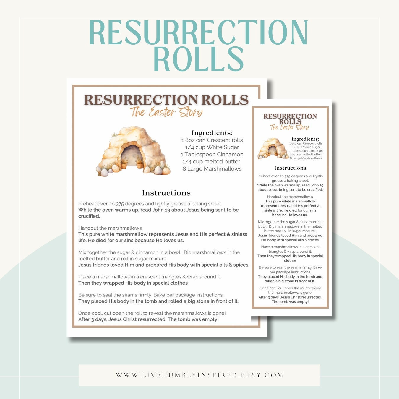 Resurrection Rolls Instructions and Tags Download and Print Easter ...