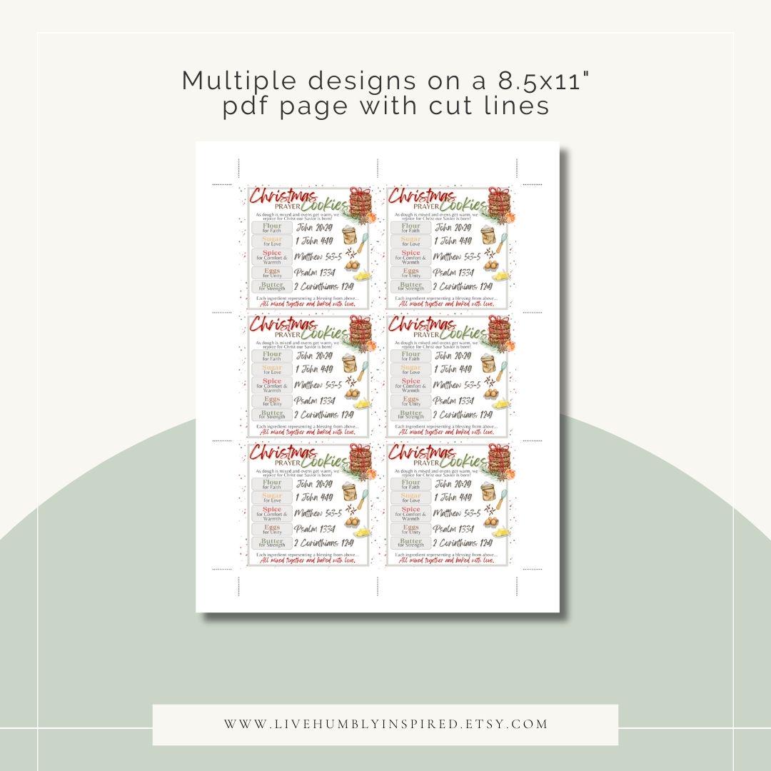 Christmas Cookie Prayer Tag: Bible Verse Baking Activity (digital ...