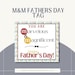 Father's Day M&M Candy Tag Digital Download and Printable Handout Gift ...