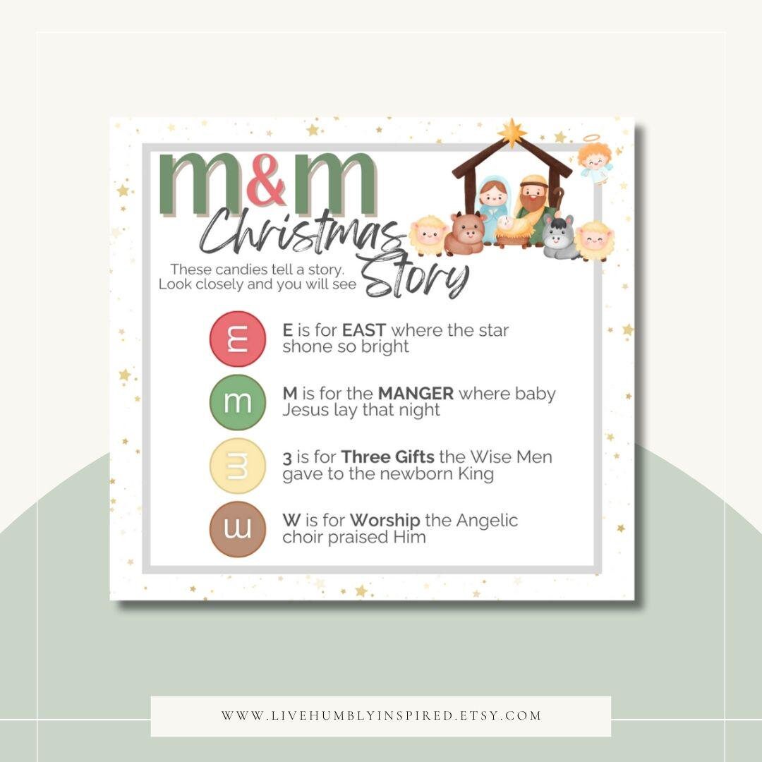 Christmas Story M&M Candy Tag: Nativity Activity (digital Download) - Etsy