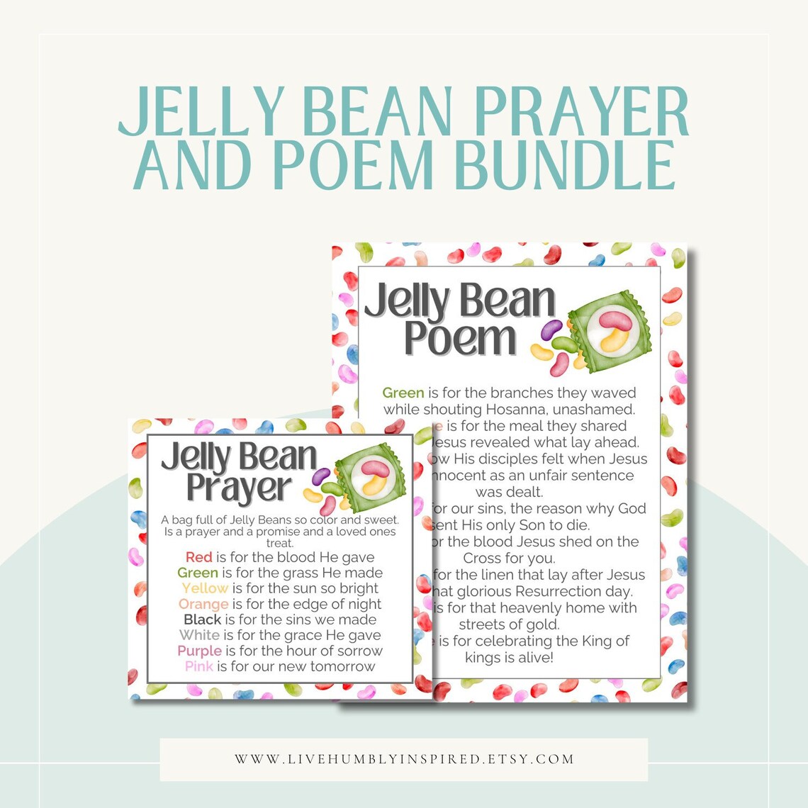 Jelly Bean Prayer Tag and Poem Handout Bundle Download Print Teach ...